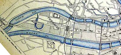 Plan de Lyon Perrache 1887